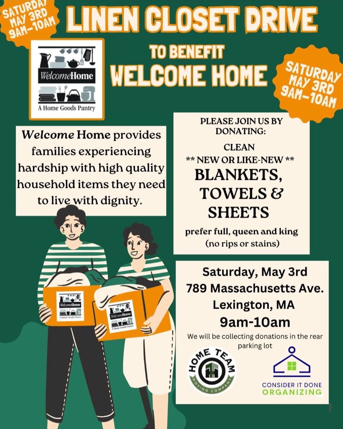 Community Announcement: May 3 Linen Closet Drive in Lexington for ...
