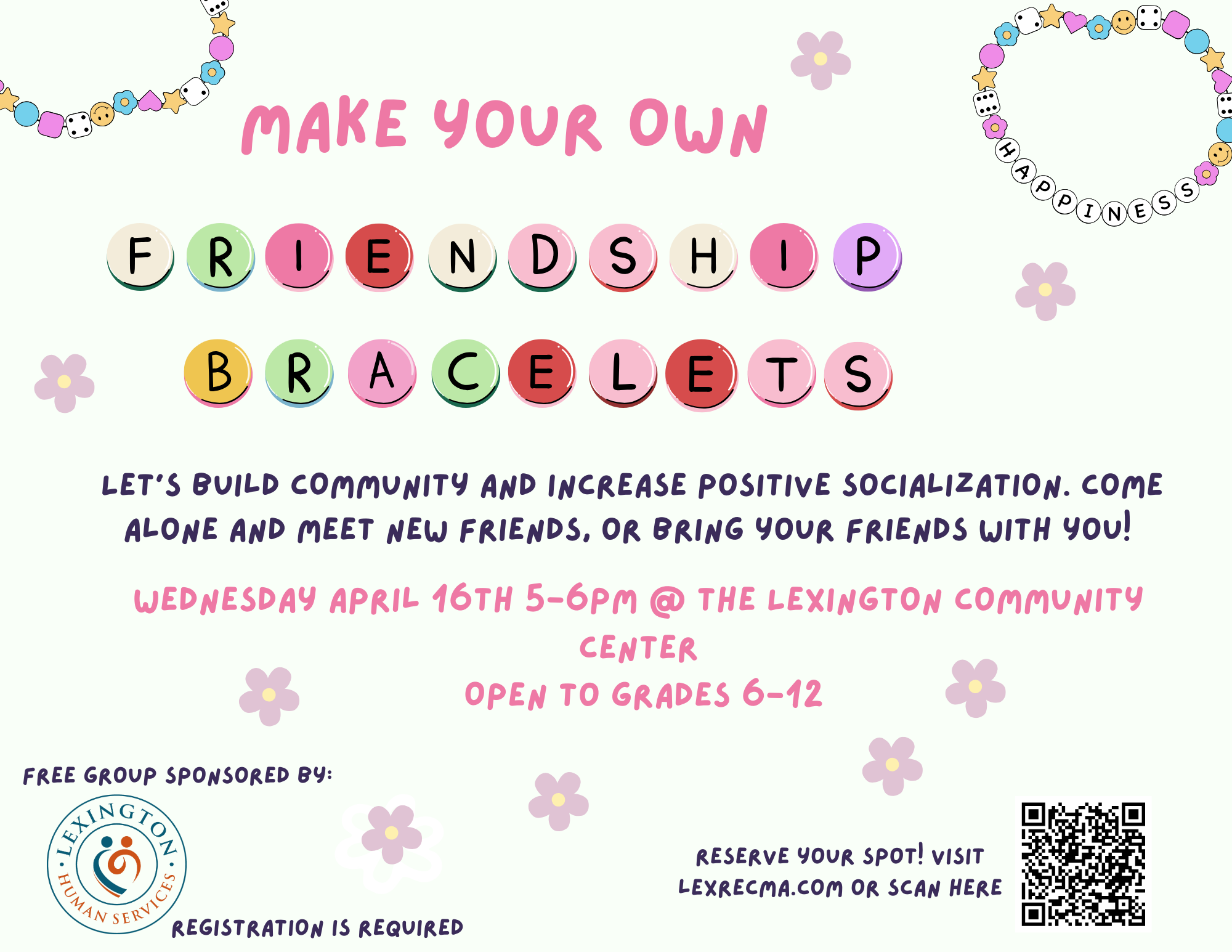Community Announcement: Make Your Own Friendship Bracelets Program ...
