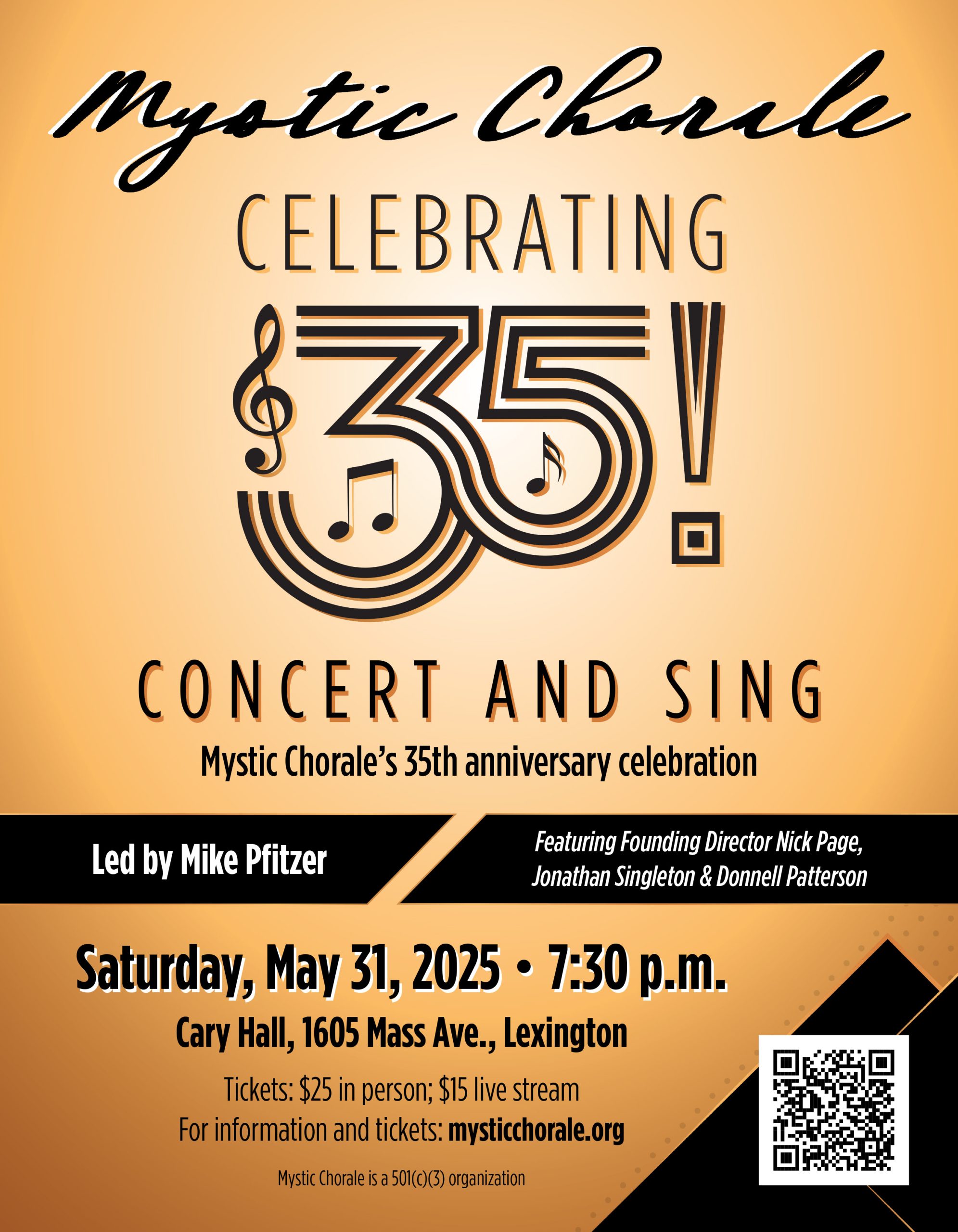 Mystic Chorale 35th Anniversary Concert at Cary Hall - The Lexington ...