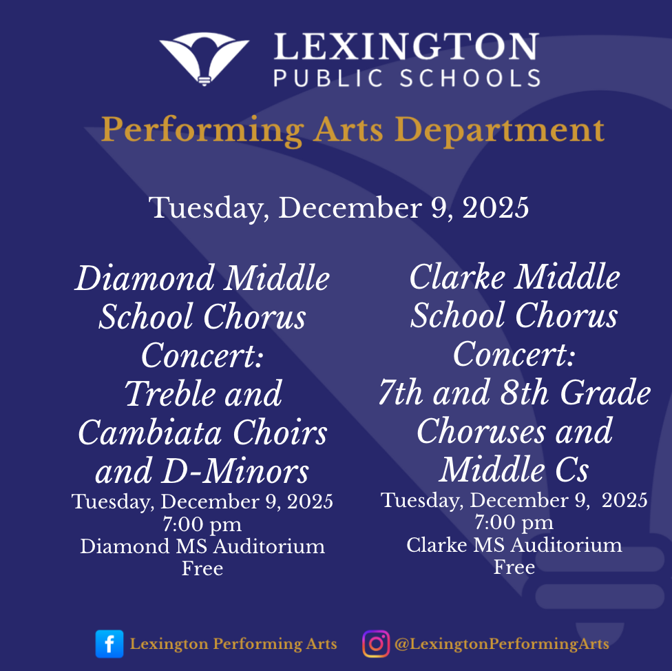 December 9 Middle School Chorus Concerts! - The Lexington Observer