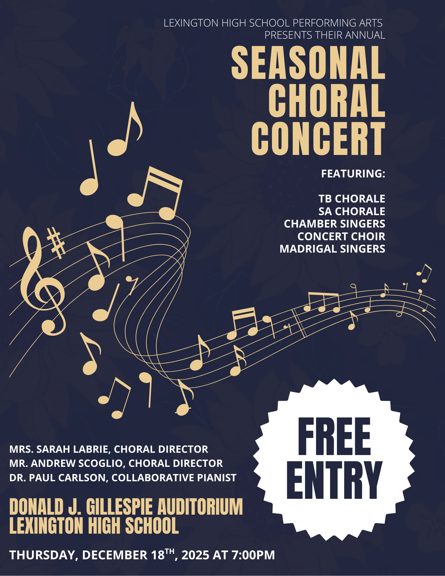LHS Seasonal Choral Concert - The Lexington Observer